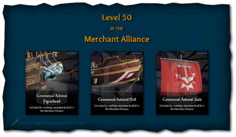 Sea of Thieves Locked Cosmetics, Vol. I [Infographics] - Rare Thief