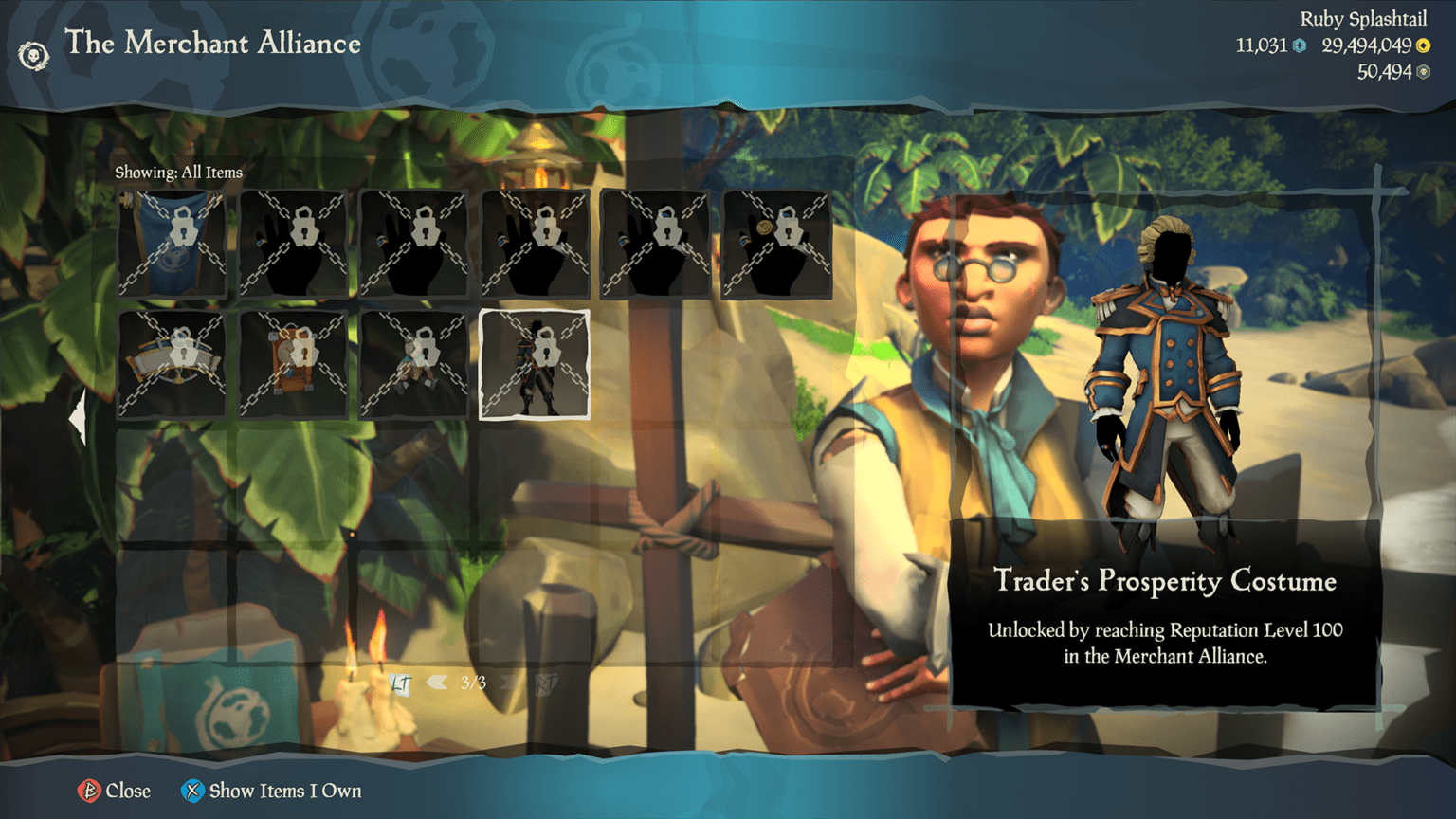 How to get the Trader's Prosperity Costume in Sea of Thieves - Rare Thief