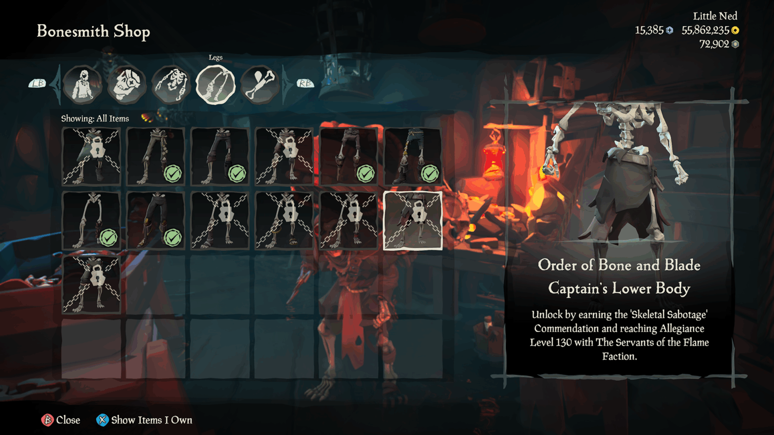 How to get the Order of Bone and Blade Skeleton Curse Cosmetics in Sea ...
