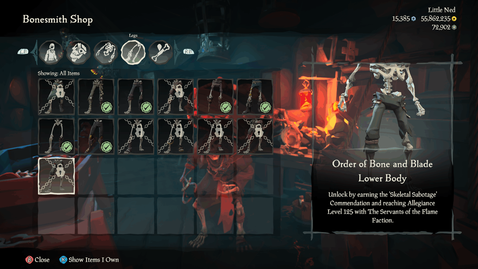 How to get the Order of Bone and Blade Skeleton Curse Cosmetics in Sea ...